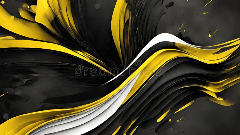 Abstract Black and Yellow Theme Background in High Ai Generated Stock ...