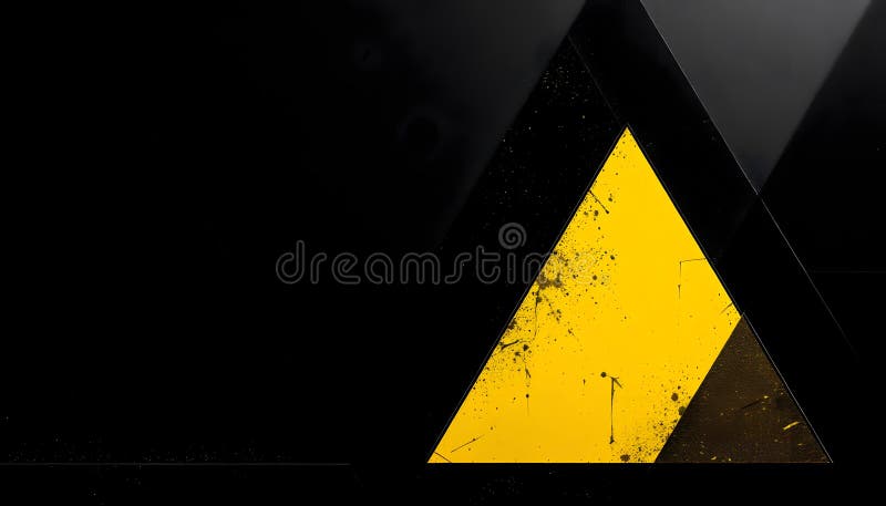 Abstract Black Yellow Triangle Art Background Image Stock Illustration ...