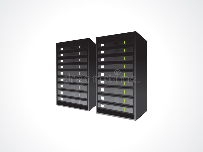 Blade Server in Rack Cluster Hard Drives Storage Tapes in Internet Data ...
