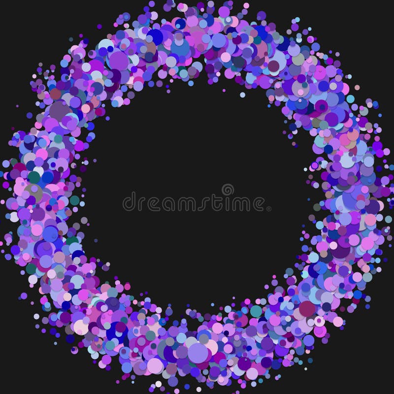 Abstract Blank Confetti Circle Background Template with Dispersed Dots ...