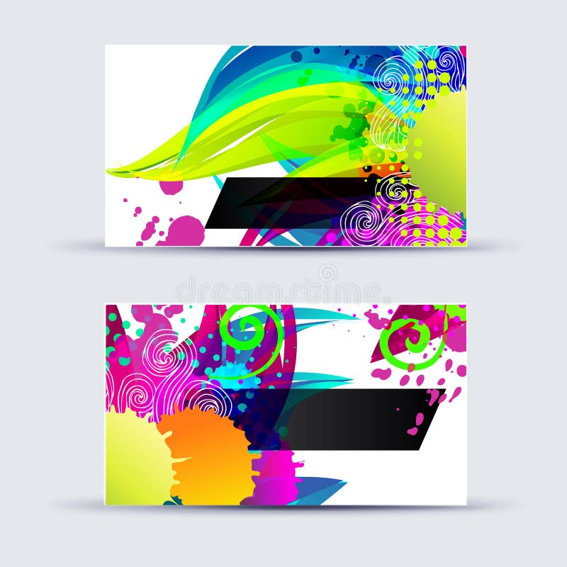 Abstract Blank Name Card Template for Business Artwork Stock ...