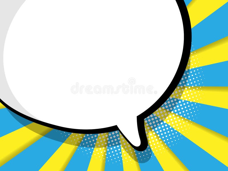 Abstract Blank Speech Bubble Comic Book Stock Vector - Illustration of ...