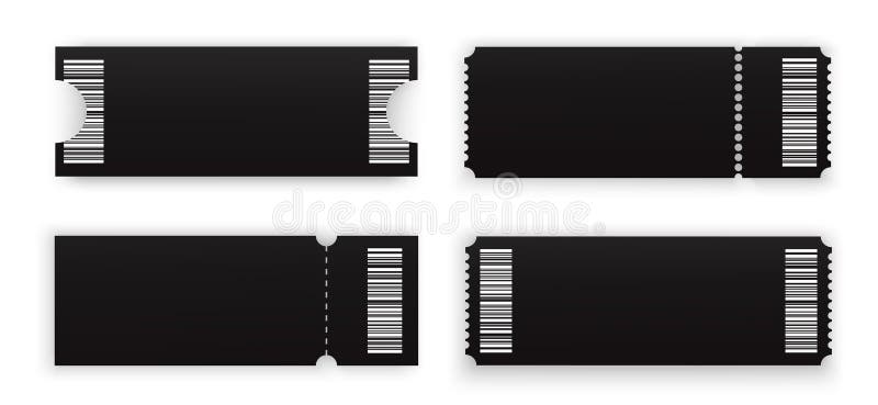 Abstract Blank Tickets Templates Isolated on White Background. Ticket ...