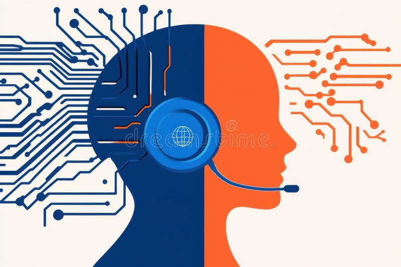 An Abstract Blend of Blue and Orange Colors Symbolizes Dynamic ...