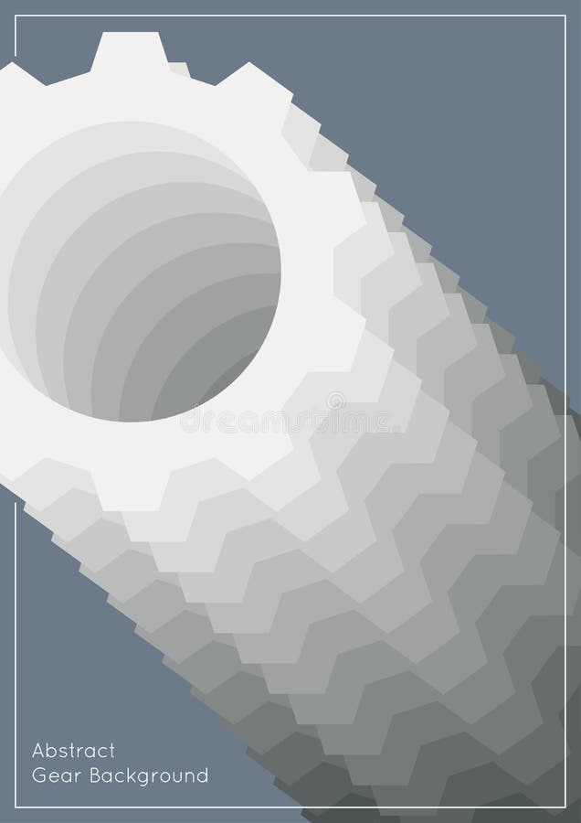 Abstract Blending Gears Cogs Background in Grey Color Tone Stock Vector ...