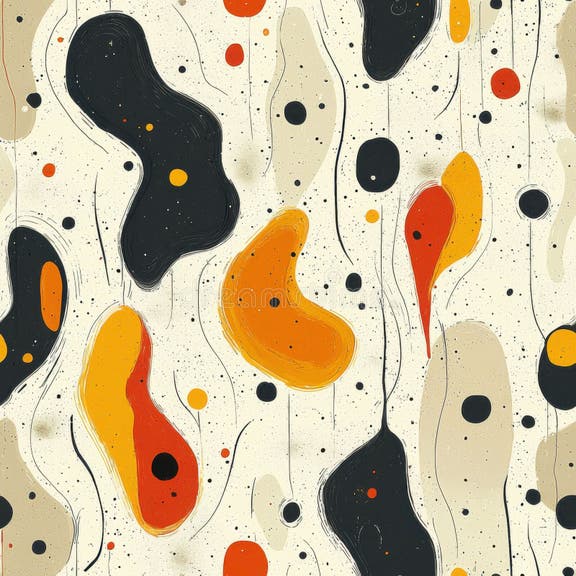 Abstract Blob Pattern with Organic Shapes and Vibrant Colors Creates ...