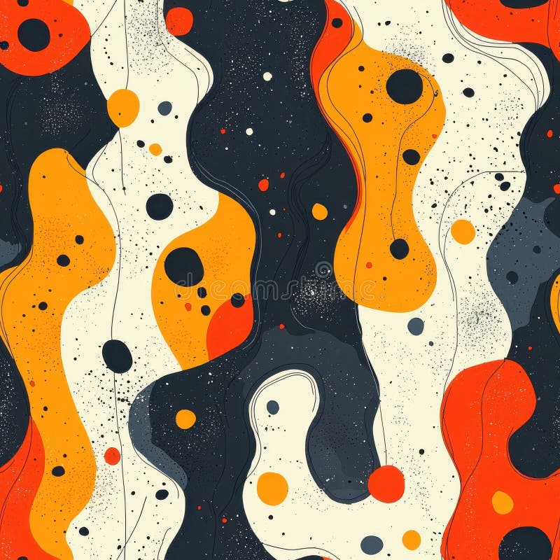 Abstract Blob Pattern with Organic Shapes and Vibrant Colors Creates ...