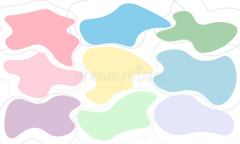 Abstract Blob Shape Art, Soft Pastel Colors, Modern Design Decoration ...