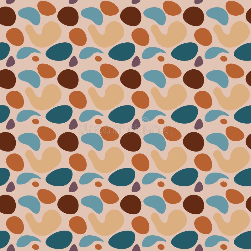 Abstract Blobs Pattern Trendy Seamless Background With Abstract Smooth
