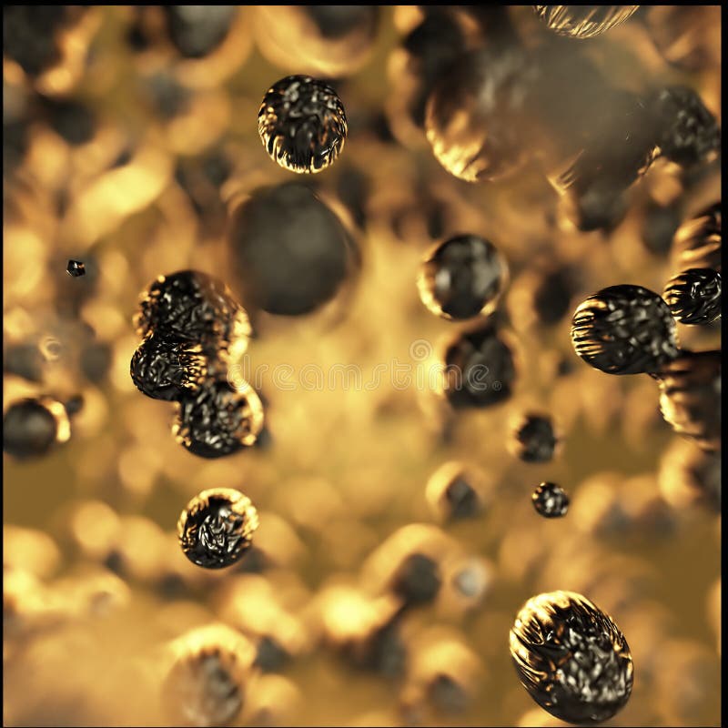 Abstract Blobs in Yellow Environment Stock Illustration - Illustration ...