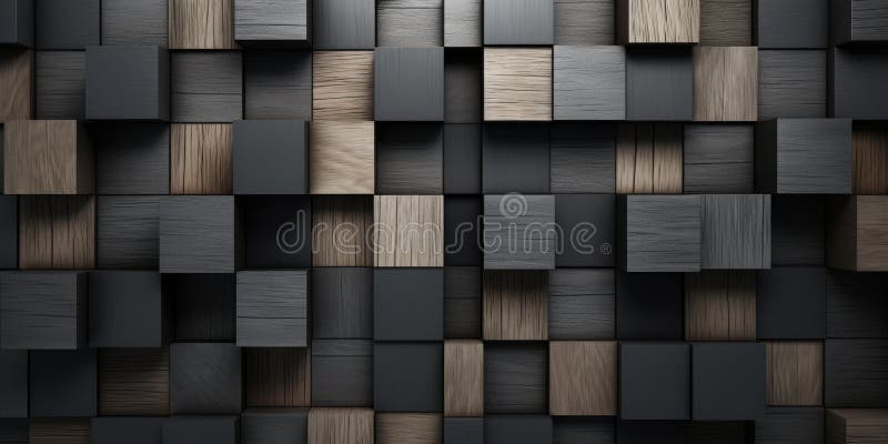 Abstract Block Stack Wooden 3d Cubes Rustic Wood Texture Backdrop Stock ...