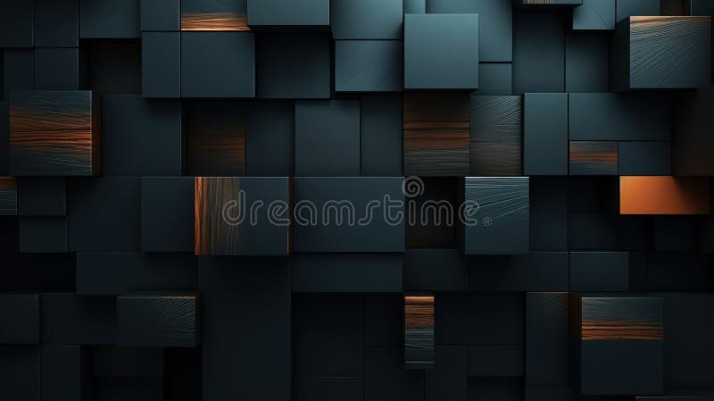 Abstract Block Stack Wooden 3d Cubes, Dark Wood Texture for Backdrop ...