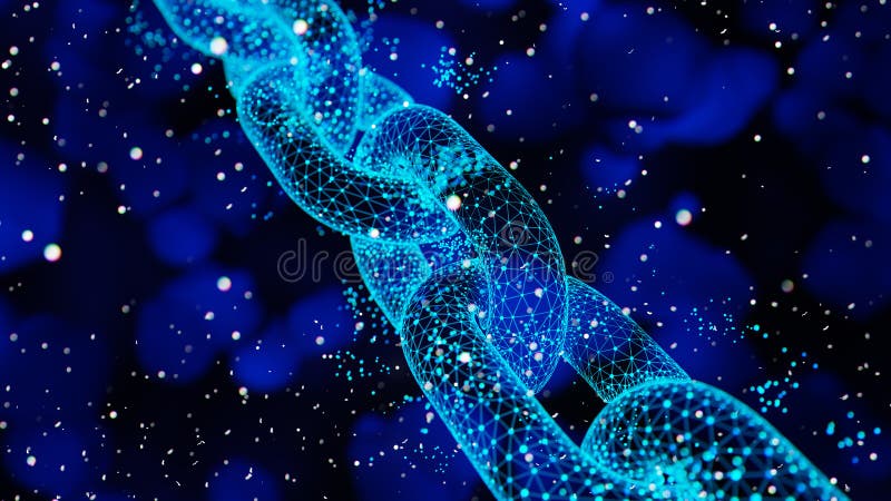 Abstract Blockchain Network Background, 3d Render Stock Illustration - Illustration of polygonal ...