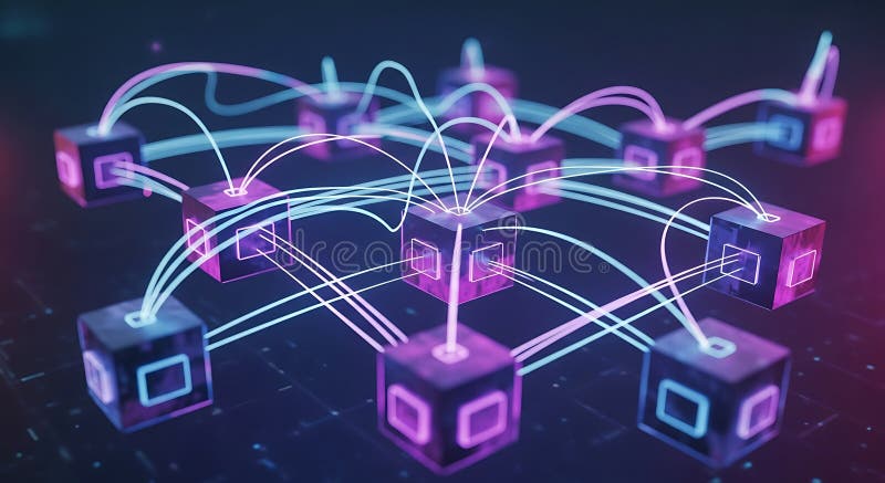 302 Glowing Interconnected Cubes Stock Photos - Free & Royalty-Free ...
