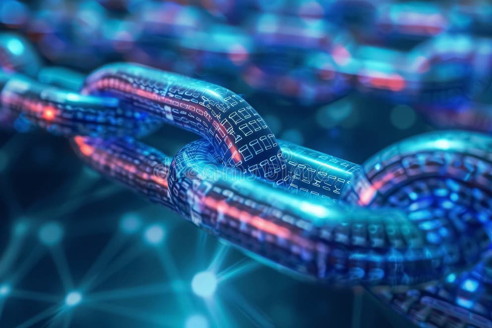 Abstract Blockchain Technology Concept Stock Photo - Image of digital ...