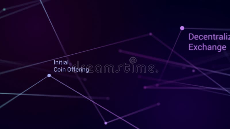 Blockchain Technology Futuristic Abstract Hud Background Loop. Stock ...