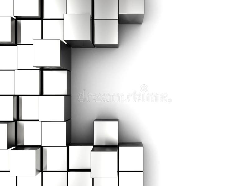 White Blocks and Checker Wall Abstract Background Stock Illustration ...