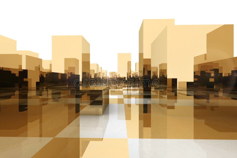 Abstract blocks city stock illustration. Illustration of creative ...