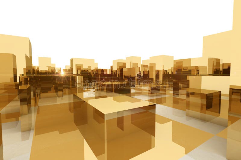 Abstract blocks city stock illustration. Illustration of bubble - 37206414