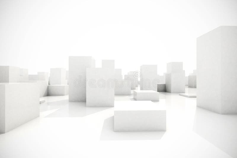 Abstract blocks city stock illustration. Illustration of number - 35373815