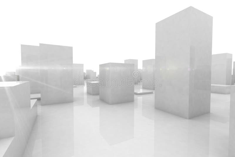 Abstract blocks city stock illustration. Illustration of design - 35373806