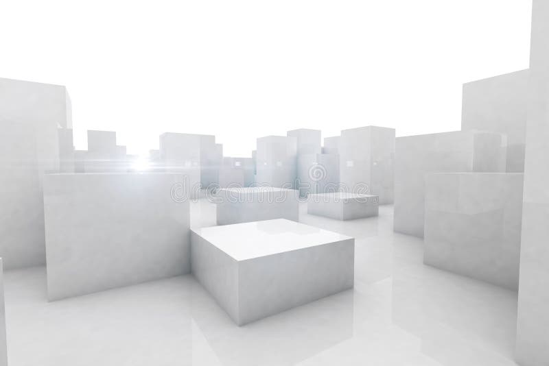 Abstract blocks city stock illustration. Illustration of number - 35373815