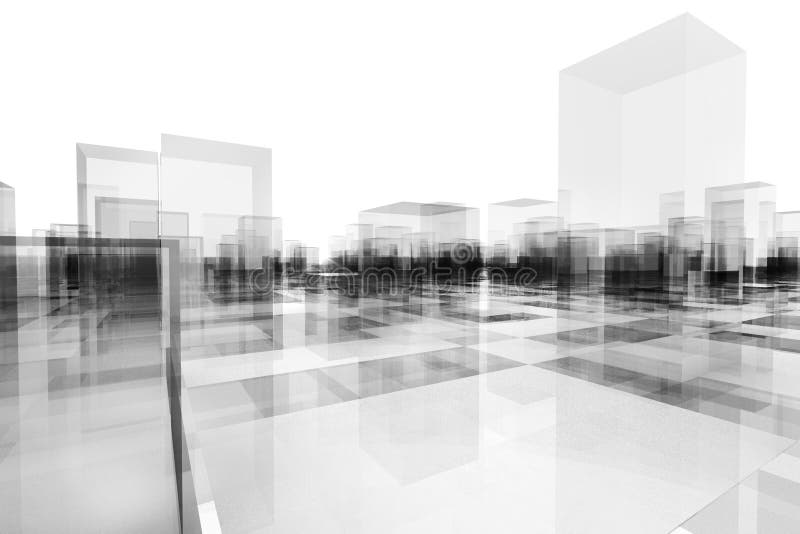 Abstract blocks city stock illustration. Illustration of creative ...