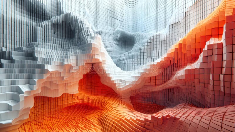 Abstract Blocky Visualizations of Sound in High Fidelity Stock ...