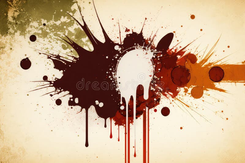 Abstract Blot on Grunge Wall. Generative AI Stock Illustration ...