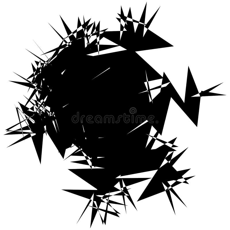Abstract Blot, Splatter Like Random Shape. Black and White Geometric ...