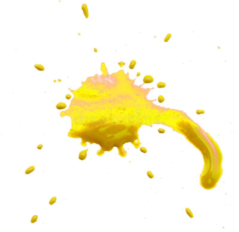 Abstract Blot Yellow Blobs on White Background Stock Photo - Image of ...