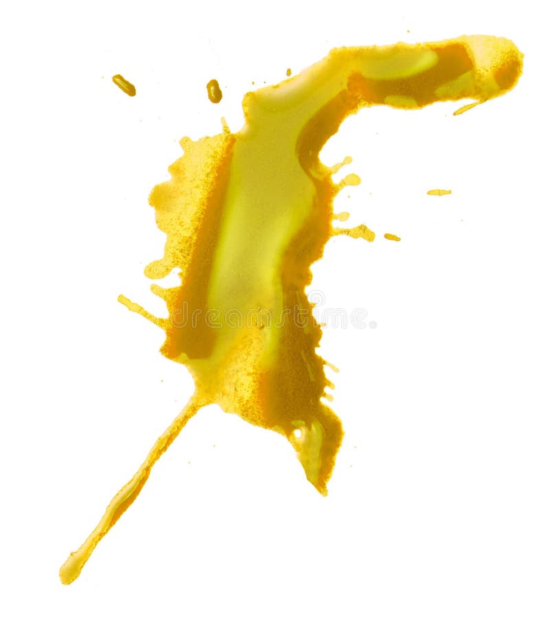 Abstract Blot Yellow Blobs on White Background Stock Photo - Image of ...