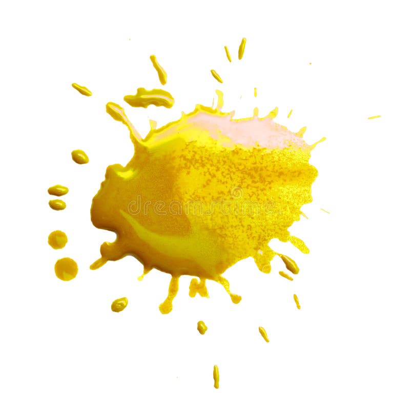 Abstract Blot Yellow Blobs on White Background Stock Image - Image of ...