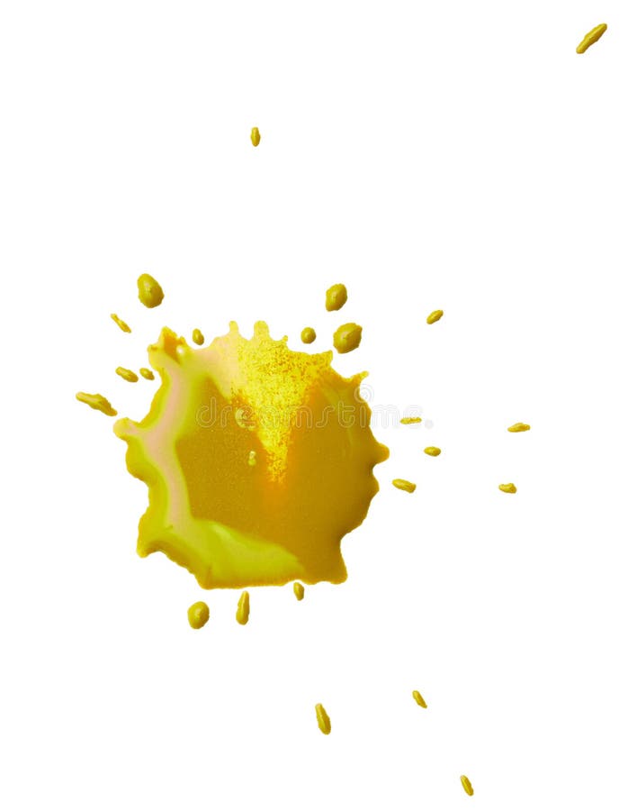 Abstract Blot Yellow Blobs on White Background Stock Photo - Image of ...