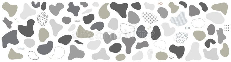 Abstract Blotch Shape. Liquid Shape Elements. Random Blotches and ...