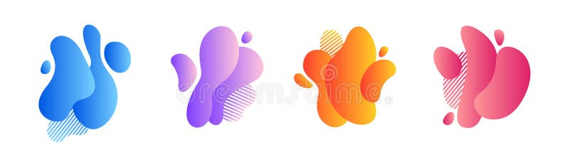 Abstract Blotch Shape. Liquid Shape Elements. Set of Modern Graphic ...