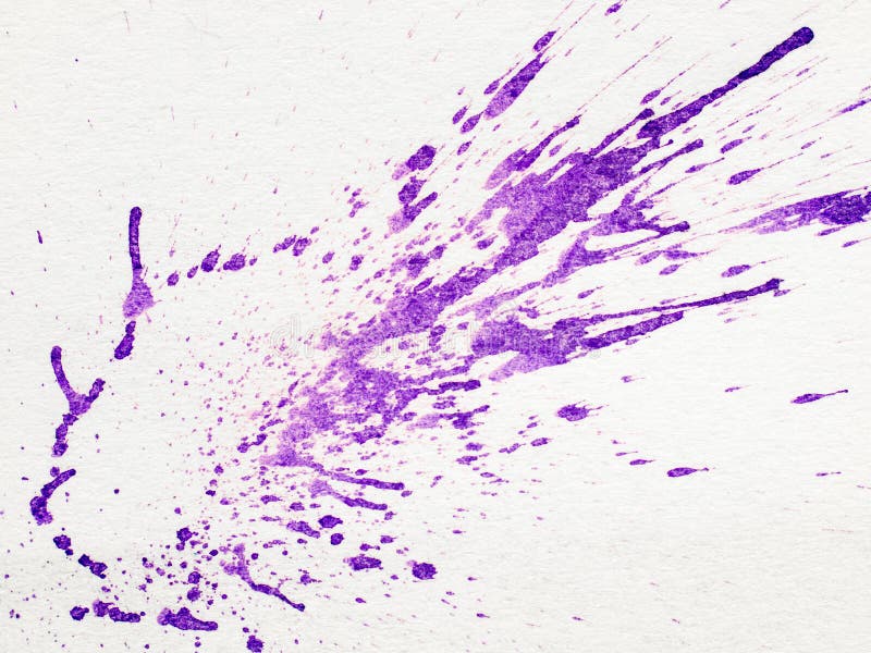 Abstract Blown Ink Splatter on White Paper Stock Photo - Image of paint ...