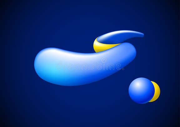 Abstract blue 3D ribbon stock vector. Illustration of beautiful - 28737081