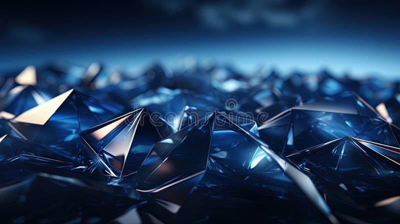 Abstract of Blue Acrylic Liquid Paint Triangle Pattern Background Stock ...