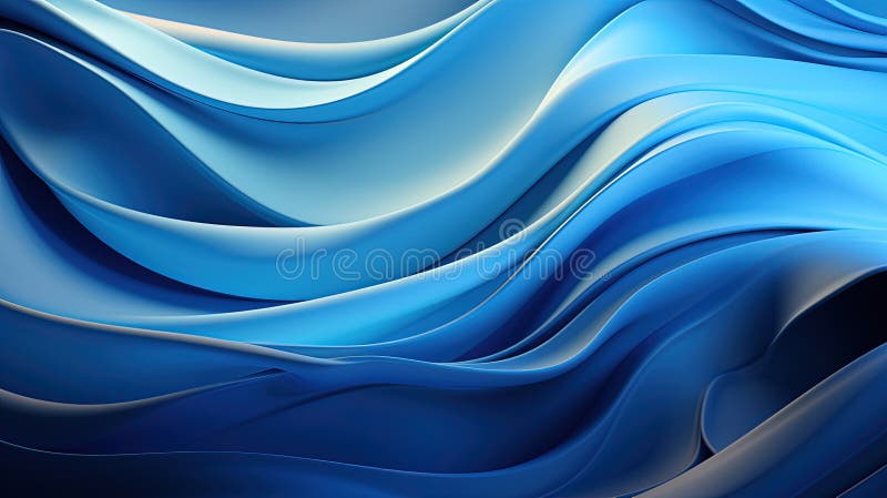 Blue Liquid Paint Abstract Wavy Art Texture on White Background Stock ...
