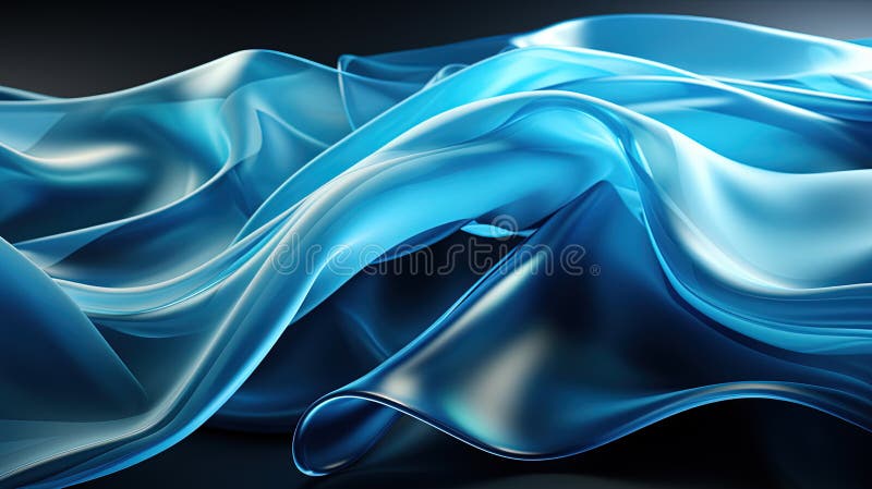 Abstract of Blue Acrylic Liquid Paint Wavy Pattern Background Stock ...
