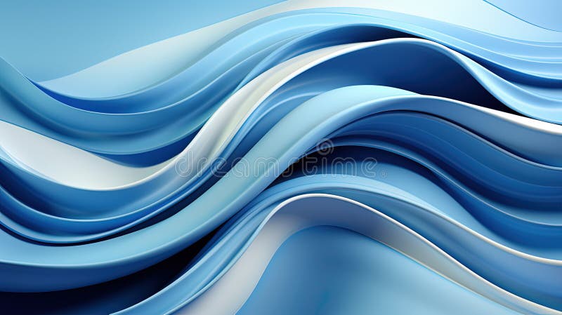 Abstract of Blue Acrylic Liquid Paint Wavy Pattern Background Stock ...