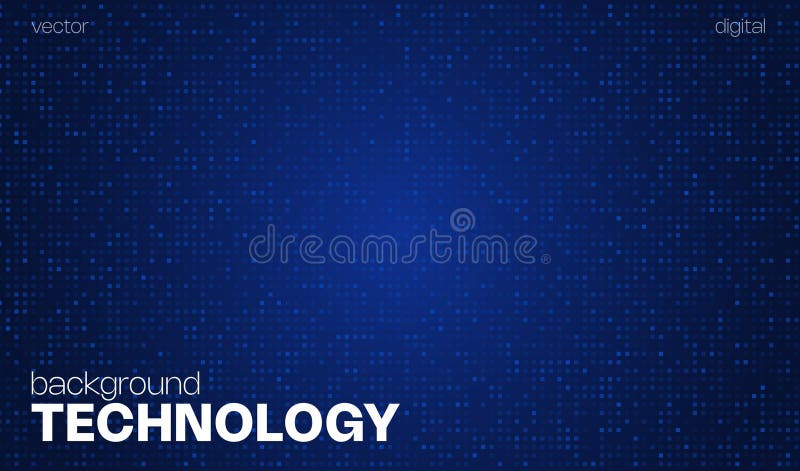 Abstract Blue AI Background with Modern Vector Mosaic of Pixel ...