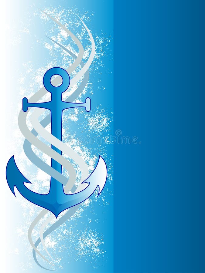 White And Blue Anchor Wallpaper