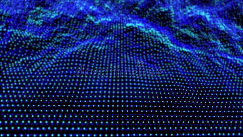 Abstract Blue Aqua Visualization Waveform Technology Digital Thiusand ...