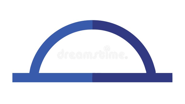 Abstract Blue Arch with Flat Base Design, Vector Design Generative AI ...