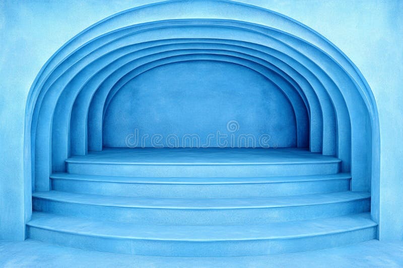Abstract Blue Architectural Steps Modern Design Minimalist Background ...