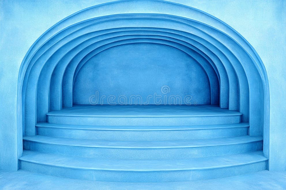 Abstract Blue Architectural Steps Modern Design Minimalist Background ...