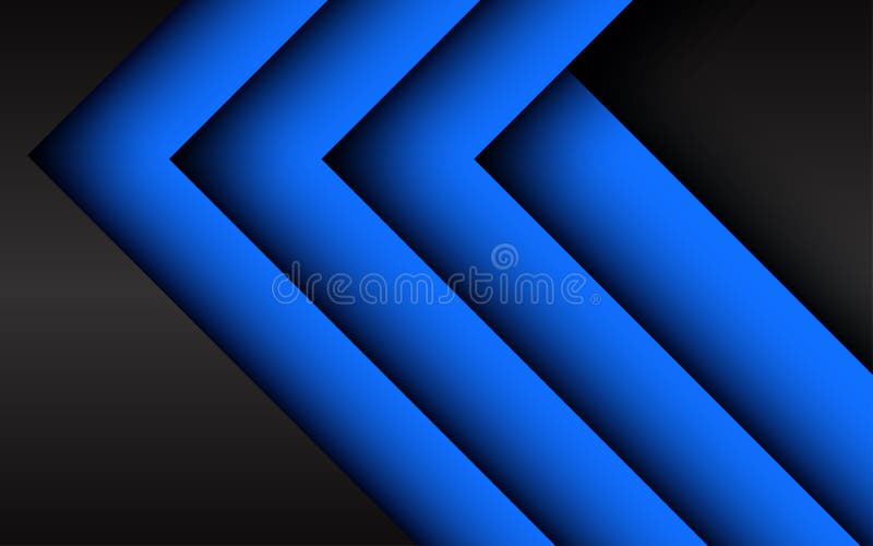 Abstract Blue Arrow Direction on Dark Grey with Blank Space Design ...