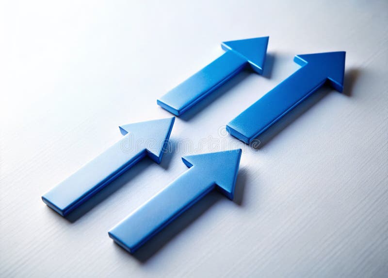 Abstract Blue Arrows a Minimalist Graphic Design Set for Modern ...